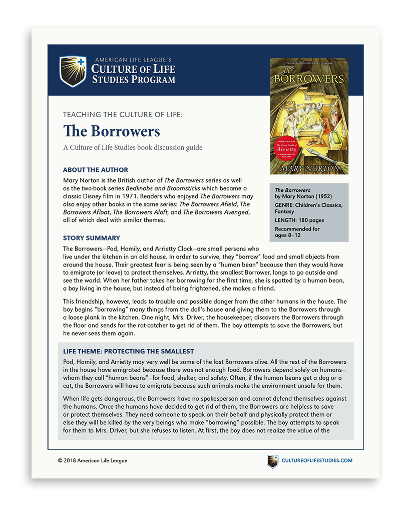 Book Discussion Guide: The Borrowers by Mary Norton (FREE Download ...