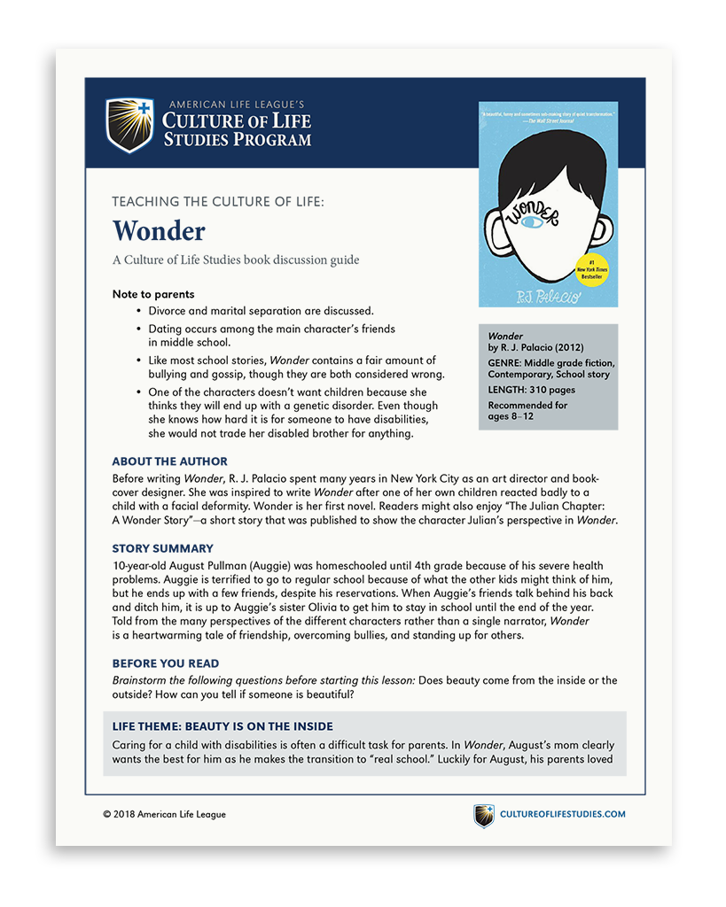 Wonder Characters Rj Palacio