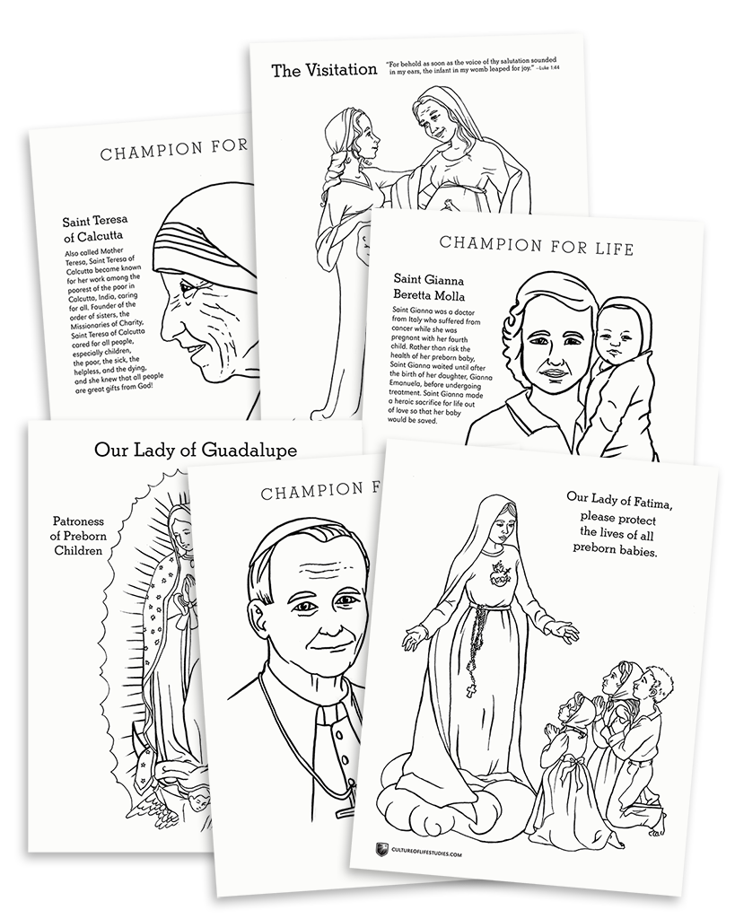 Pro-Life Saints Coloring Pages (Download) – American Life League