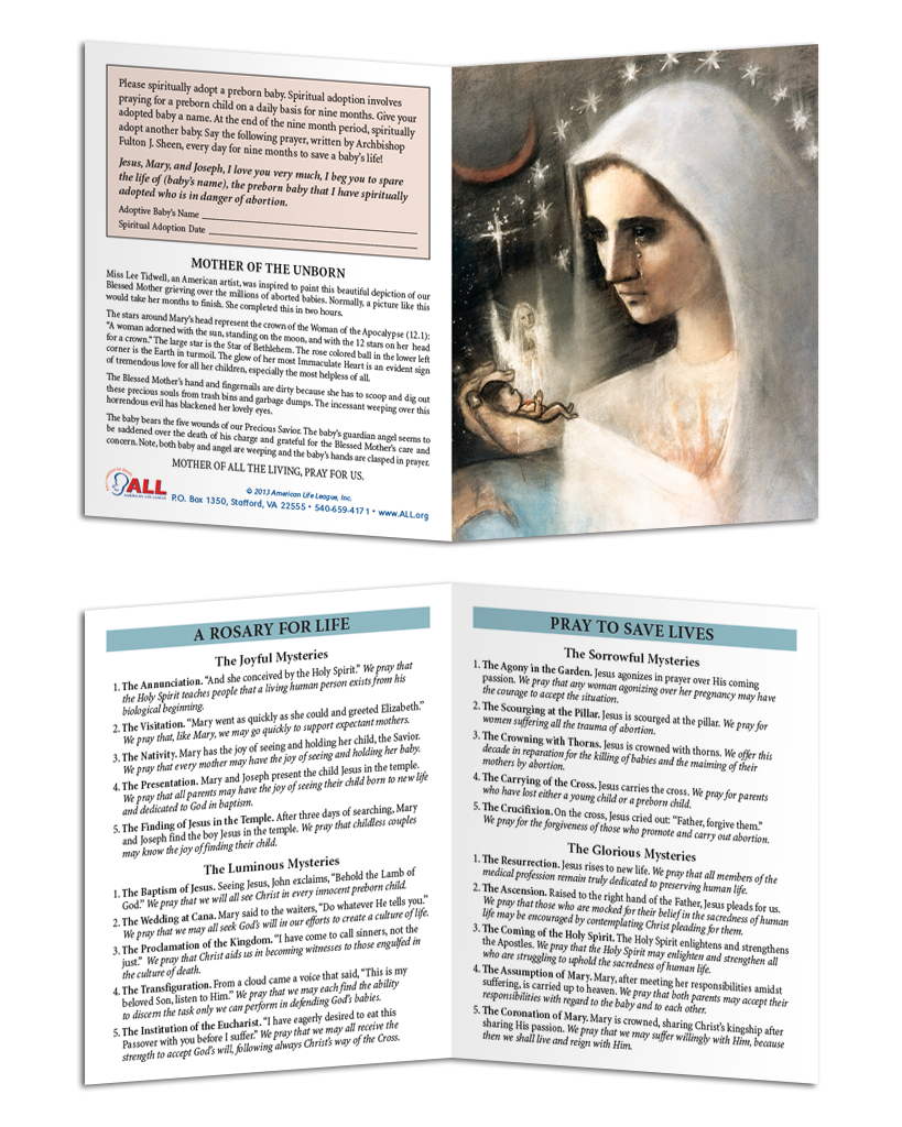 Rosary for Life Prayer Card – American Life League